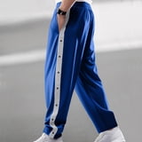 Miqool Men's Basketball Pants 2 Side Snaps Open Bottom Athletic ...