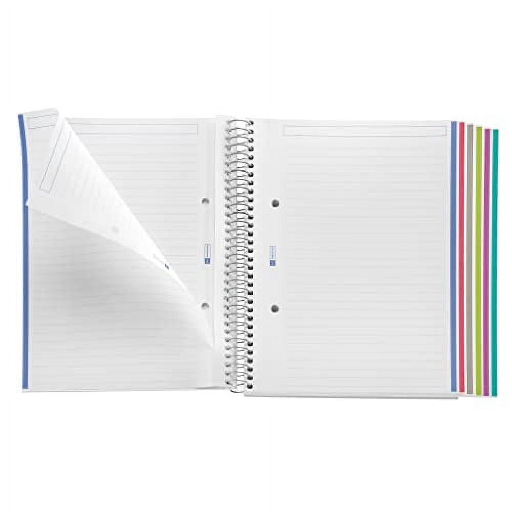 Miquelrius 8 Subject Medium Spiral Notebook, College Ruled, Blue (6" x ...