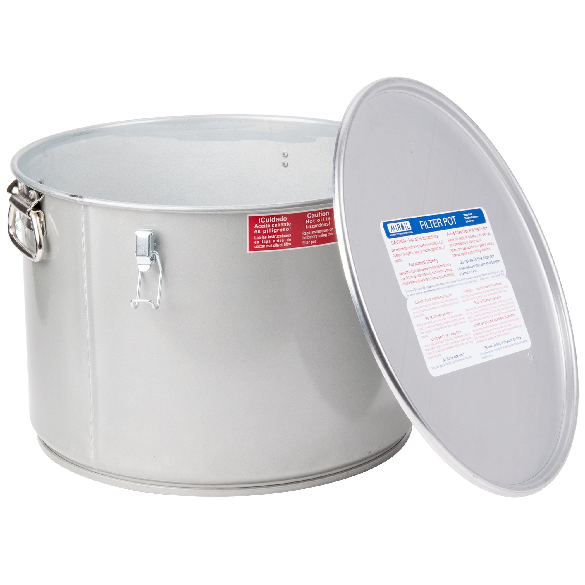 MirOil 60L Grease Bucket & Oil Filter Pot, Deep Fryer 55lb Capacity ...
