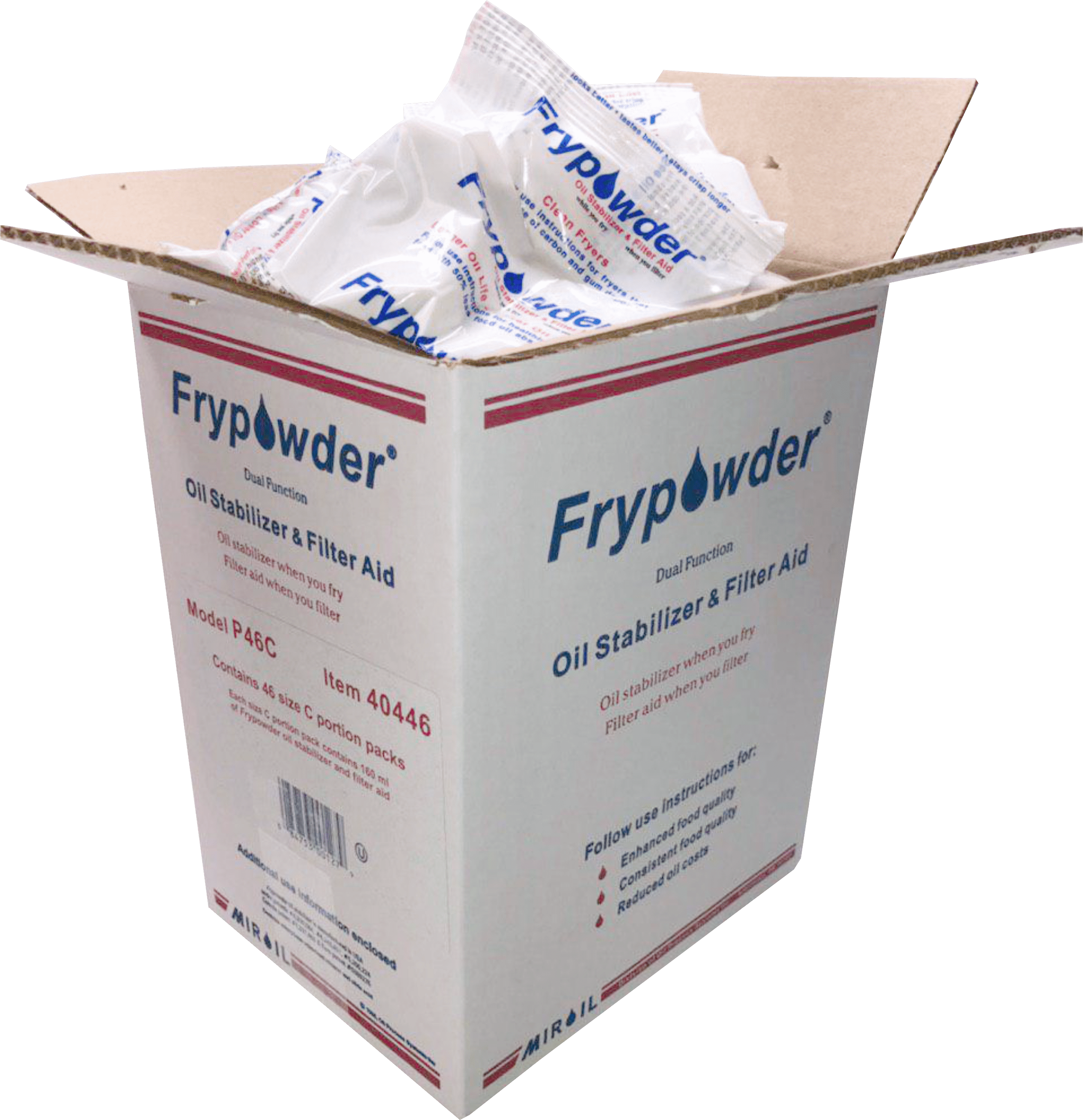 MirOil P46C | 1 x Cs of 46 x Size C (160ml) Portion Packs | for Fryers ...