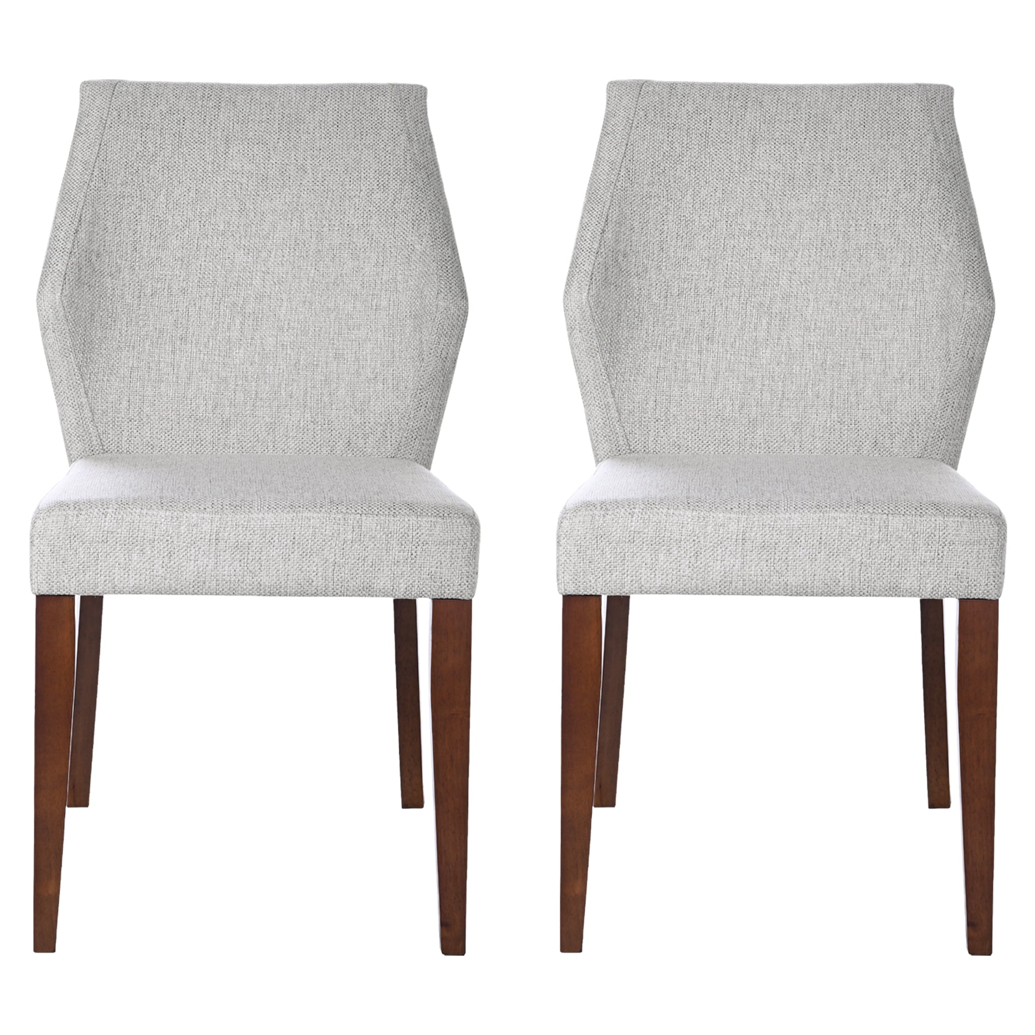Mira Modern Solid Wood Linen Fabric Upholstered Comfort Dining Chair in ...