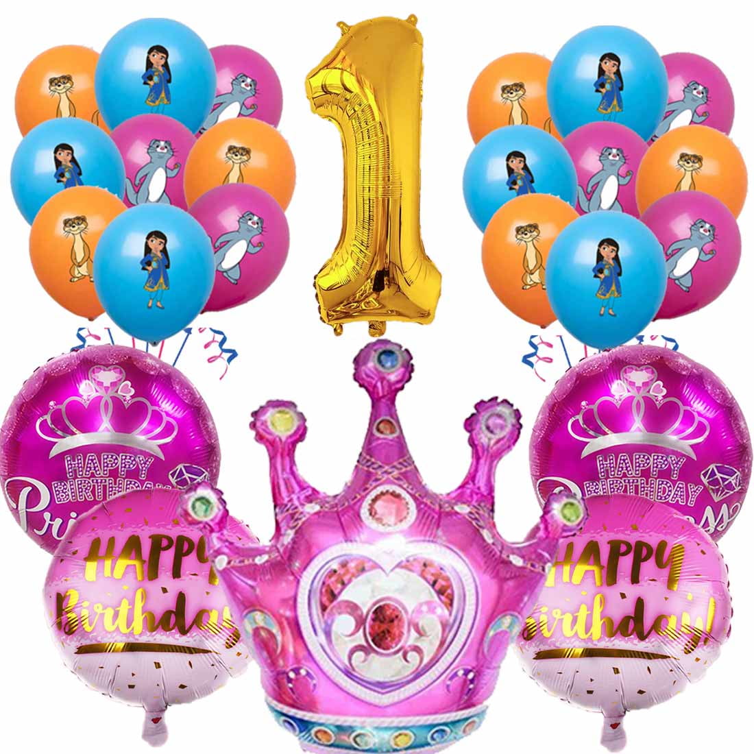 Mira Royal Detective Balloons Party Supplies 1st Big Number Decorations ...