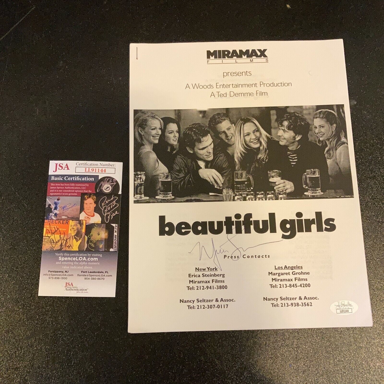 Mira Sorvino Signed Autographed Beautiful Girls Original Movie Script ...