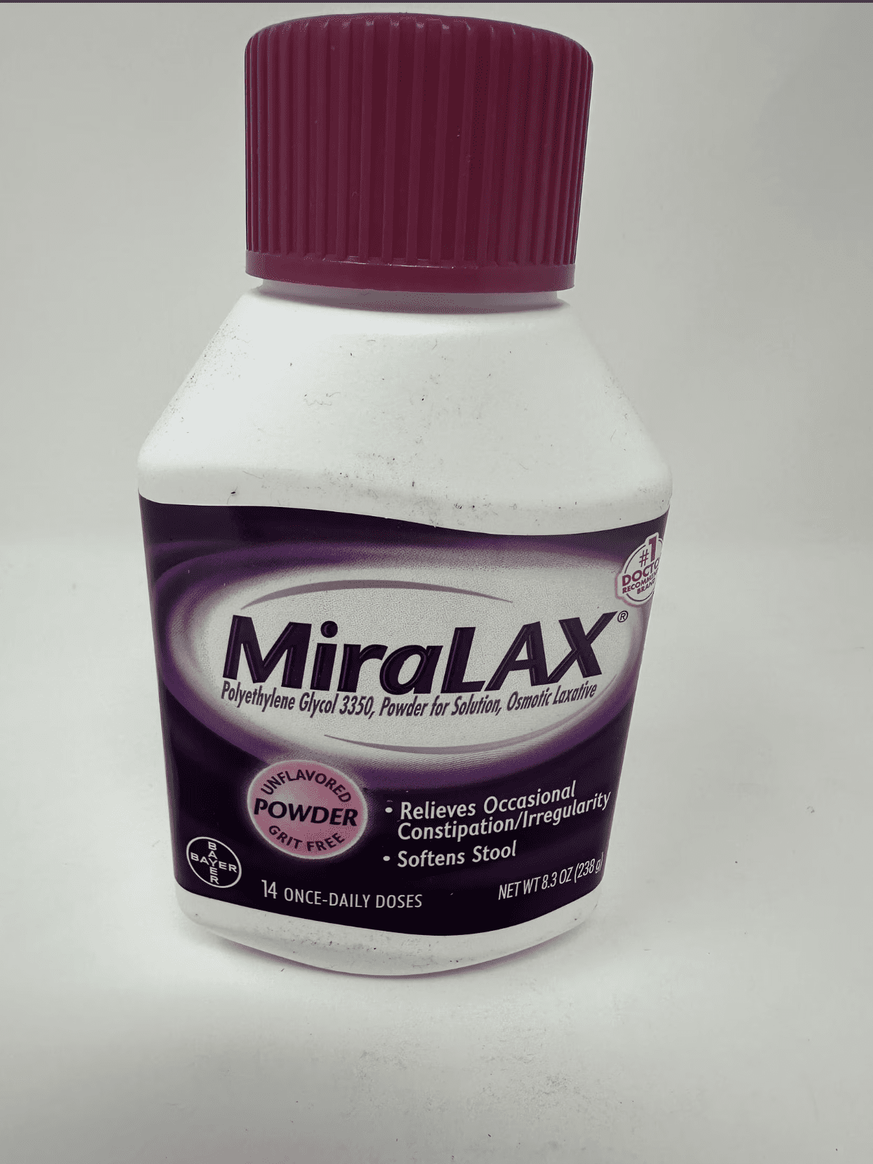 MiraLAX Laxative Powder, Polyethylene Glycol 3350, Relieves ...