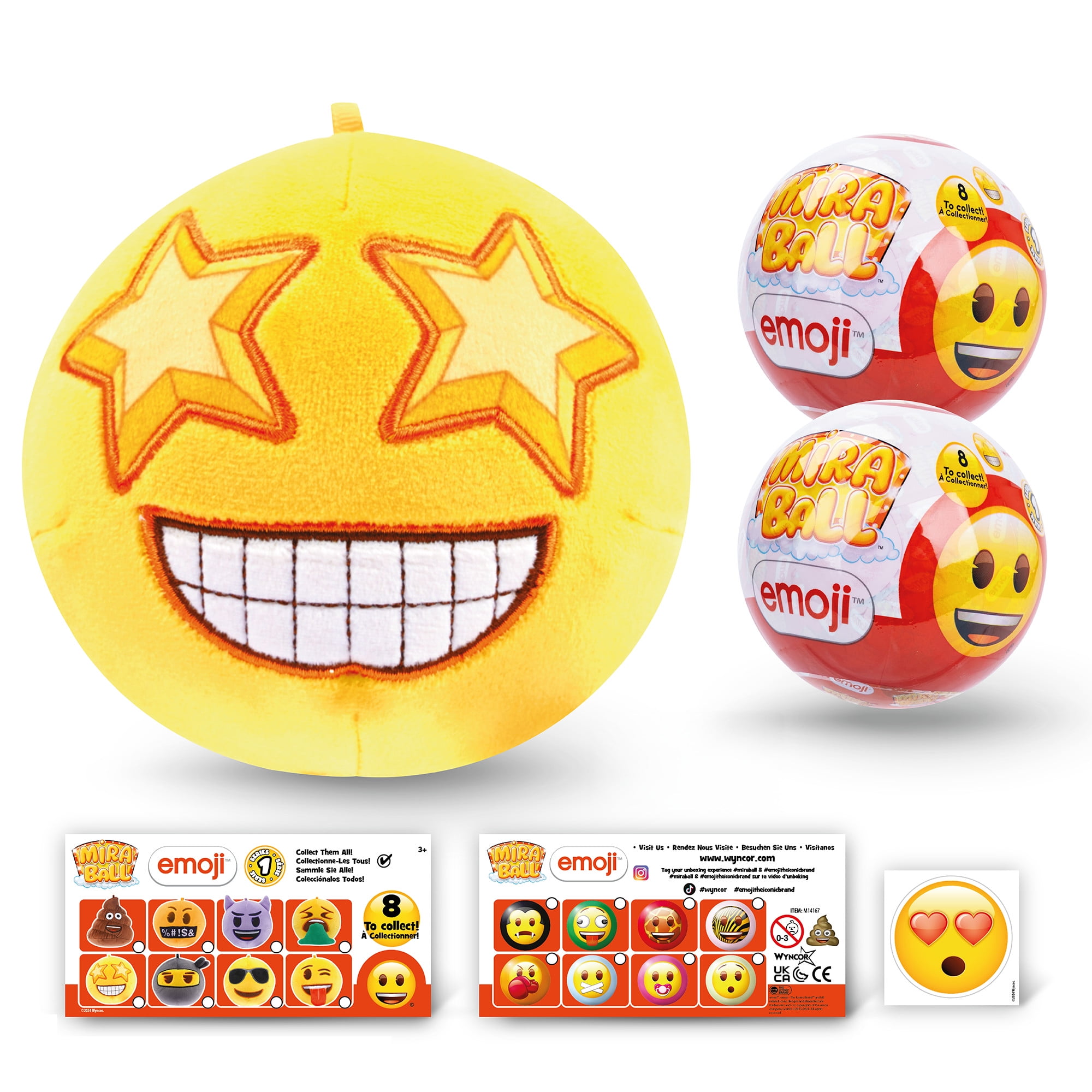 Emoji MiraBall Collectible Blind Box for Kids Aged 3+ - Plush Blind Box ...