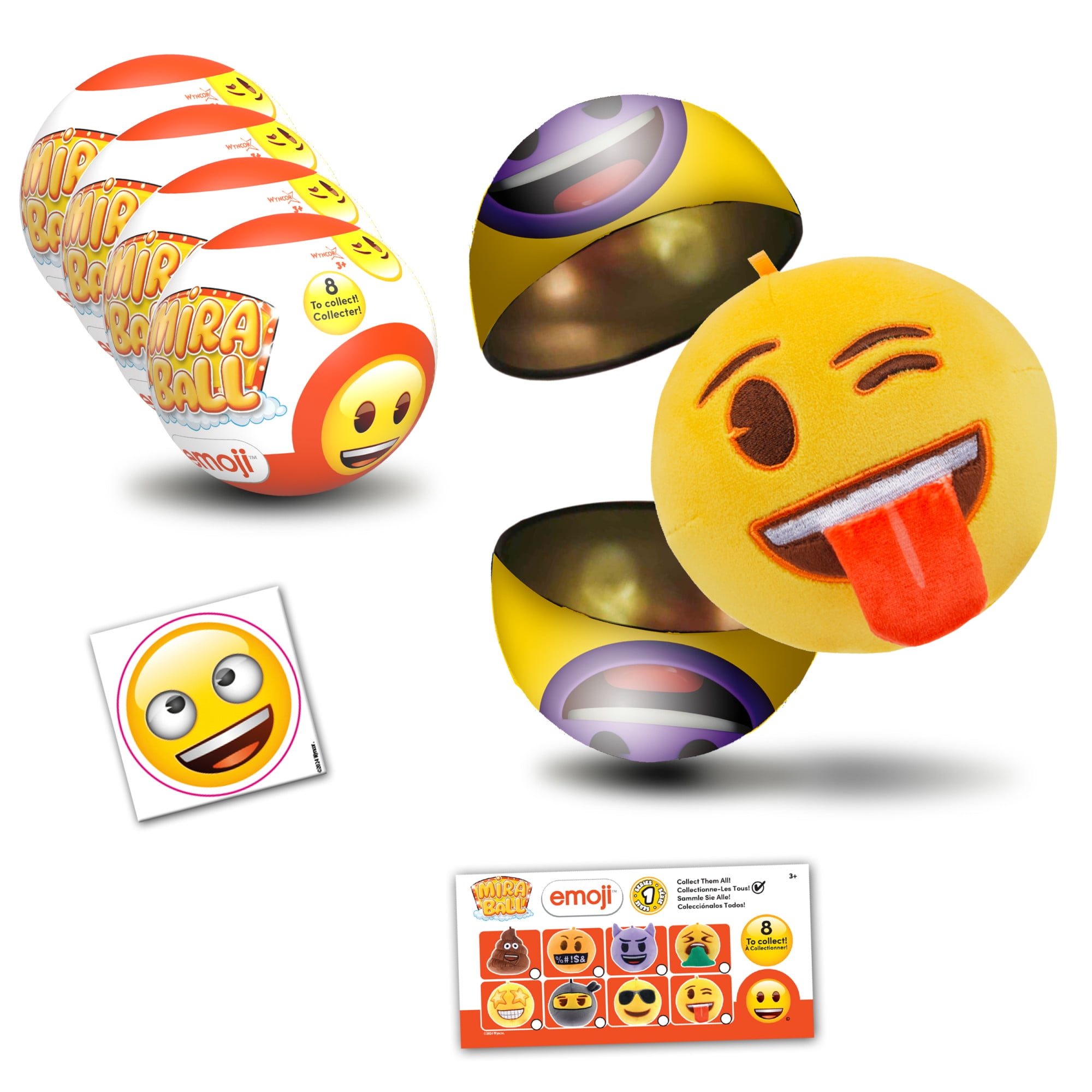 Miraball Emoji 4-Pack, multi-colored - Walmart.com