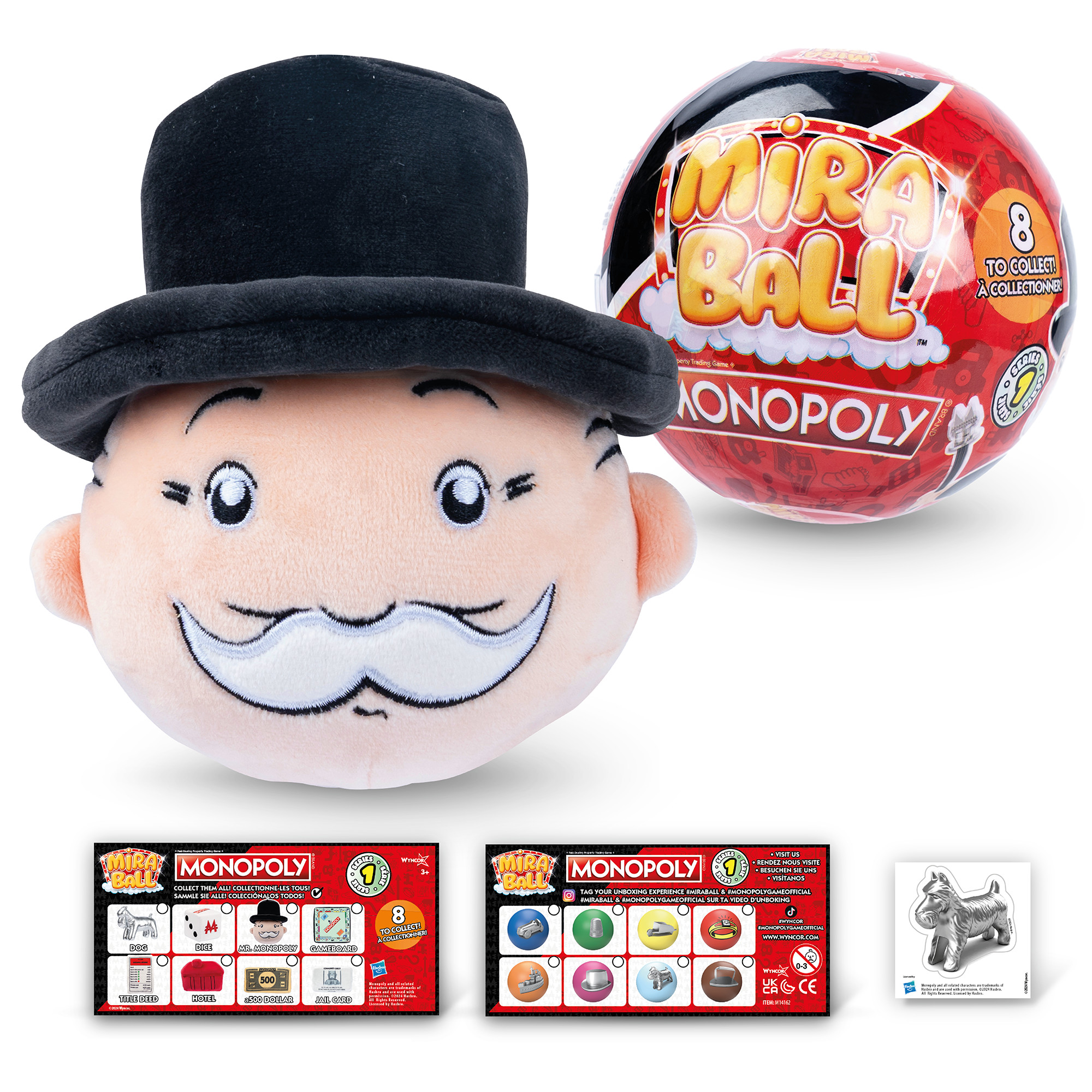 Monopoly Plush MiraBall, Blind Box Surprise Plushies - Mystery Action ...