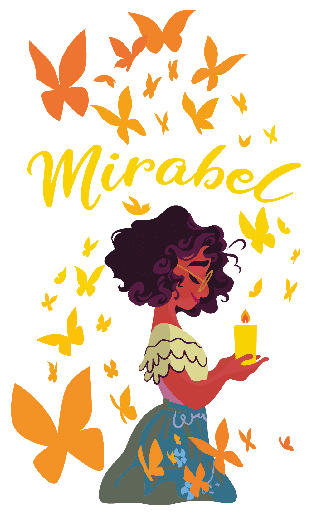 Mirabel From Encanto an Animated Movie Holding a Candle with Glowing ...