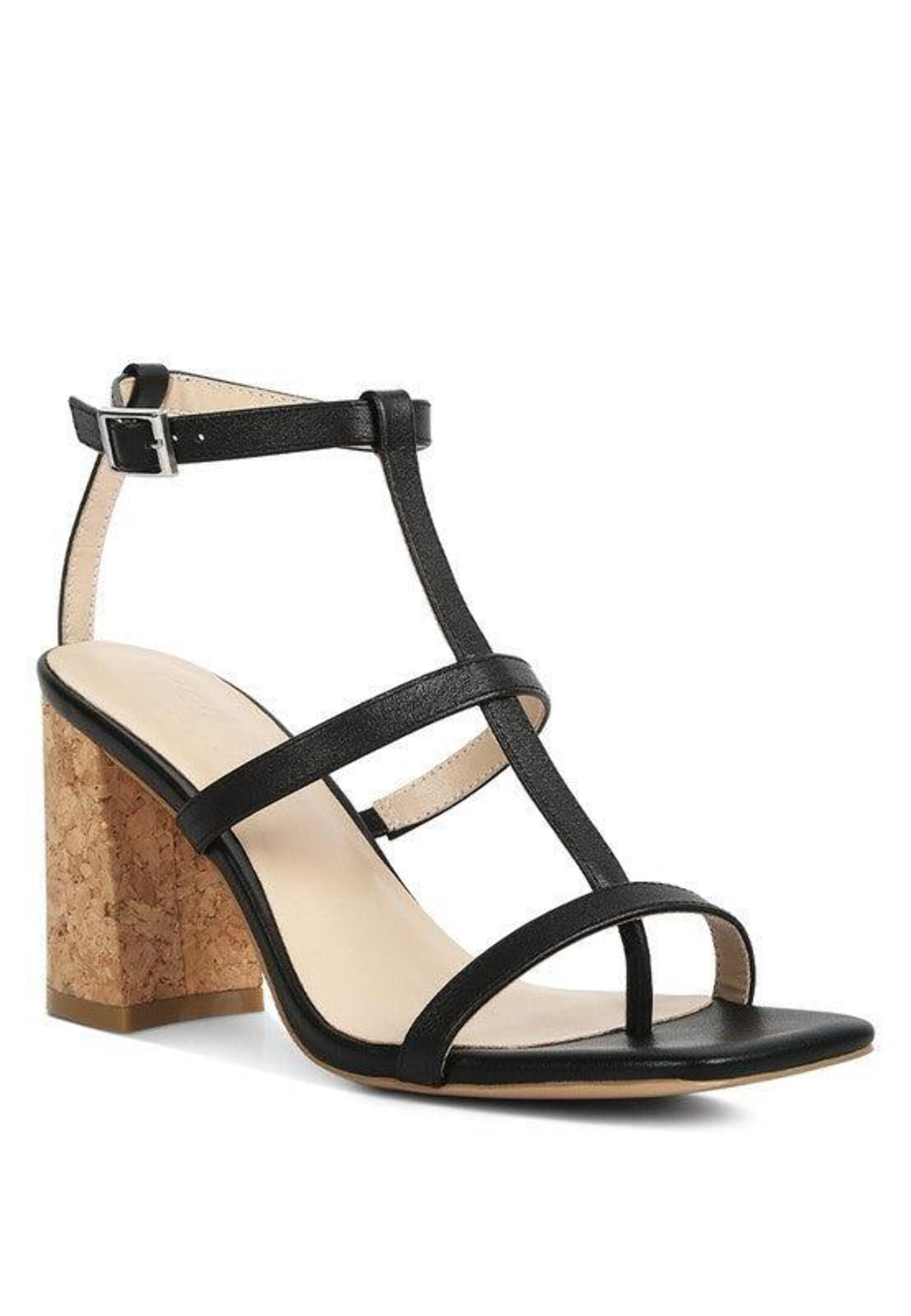Mirabella Open Square Toe Block Heel Sandals - Walmart.com