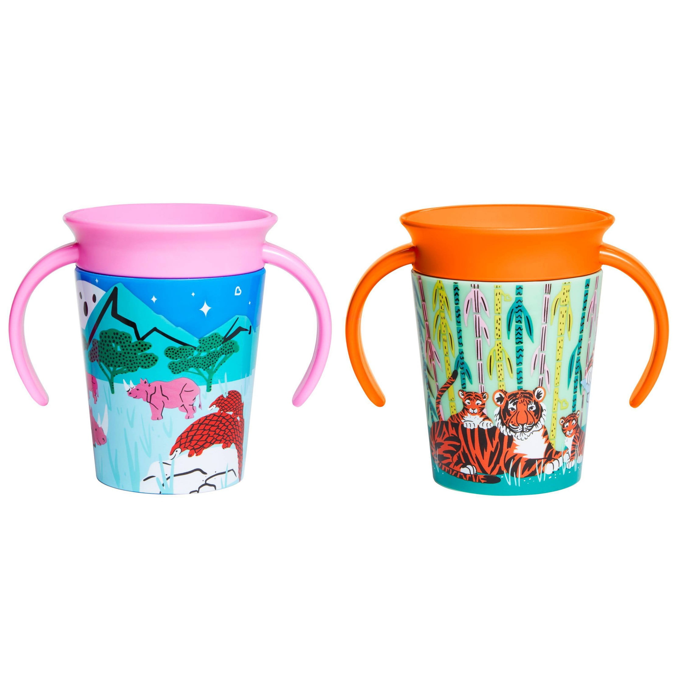 Miracle 360° WildLove Trainer Cup 6oz - 2pk - Tiger/Rhino - Walmart.com
