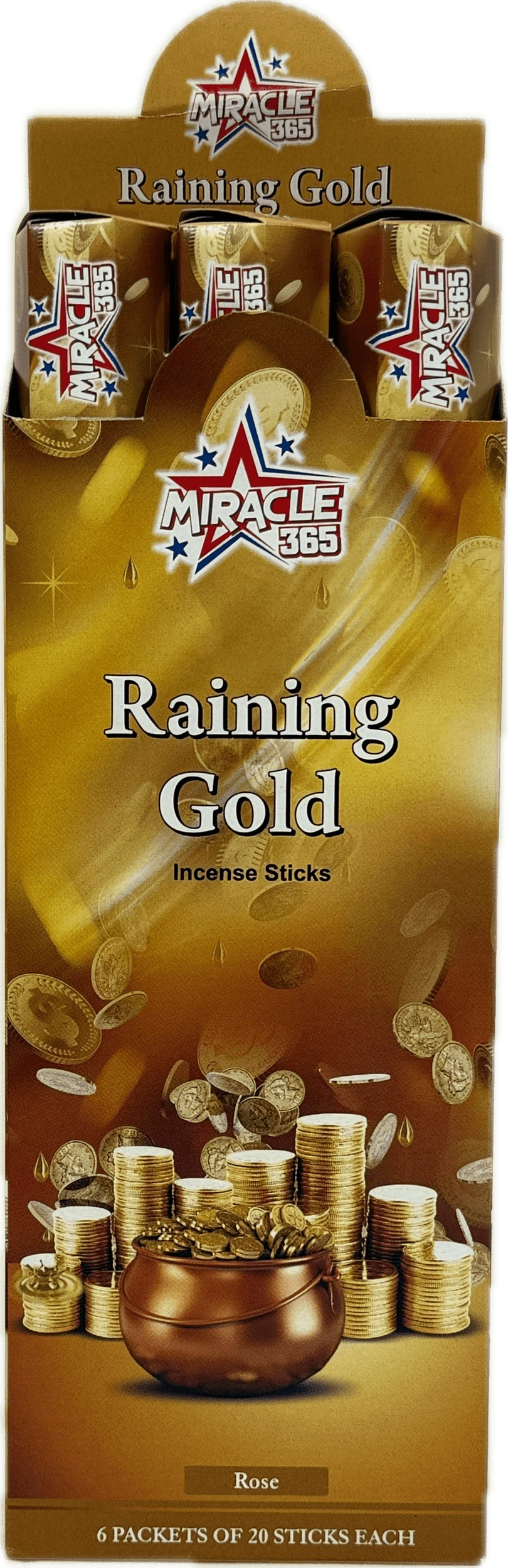 Miracle 365 Raining Gold (Lluvia De Oro) Incense Sticks - Walmart.com