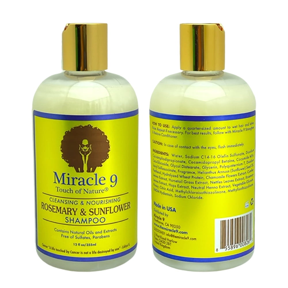Miracle 9 Rosemary and Sunflower Cleansing and Nourishing Shampoo, 12 ...