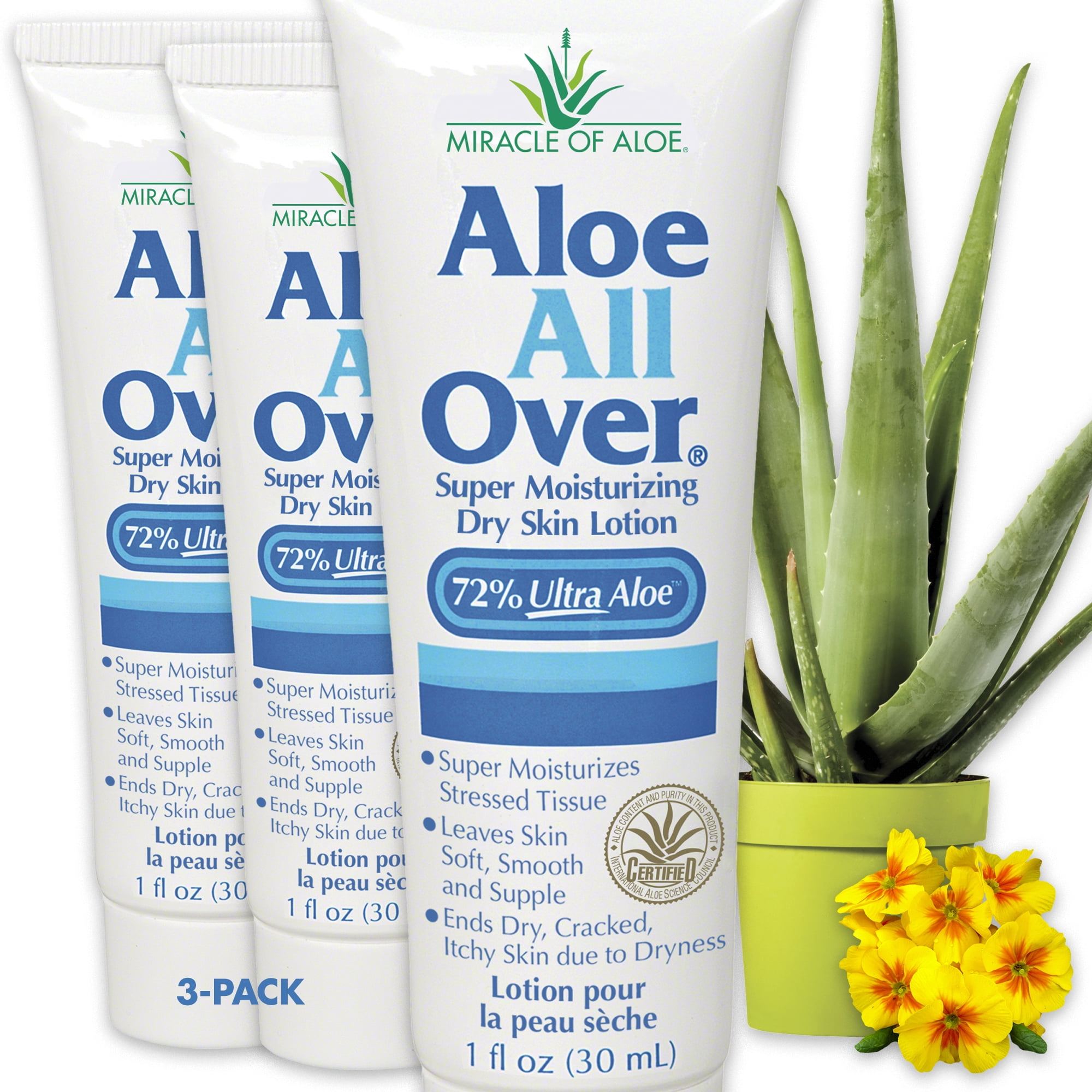 Miracle of Aloe Aloe All Over Super Moisturizing Dry Skin Lotion (3 ...