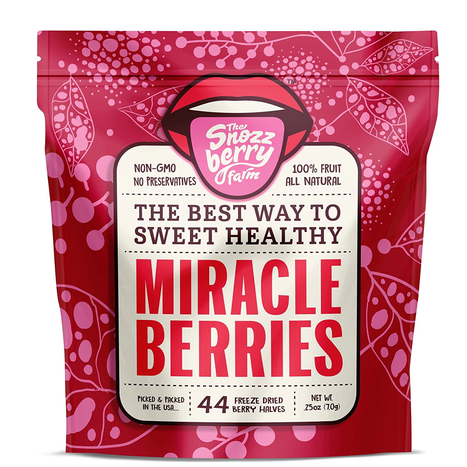 Miracle Berries By Snozzberry Farm | 44 Berry Halves | Freeze-Dried ...