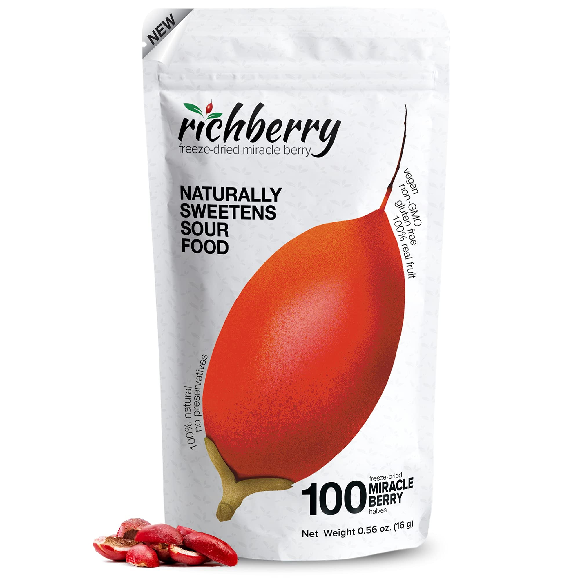 Miracle Berry by richberry, 100 HYZ01 Halves, Freeze Dried Premium ...
