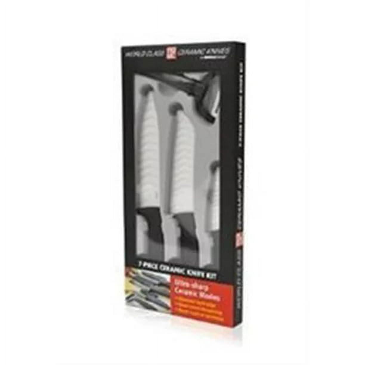 Miracle Blade World Class - Ceramic Knive 7pc set - White - Walmart.com