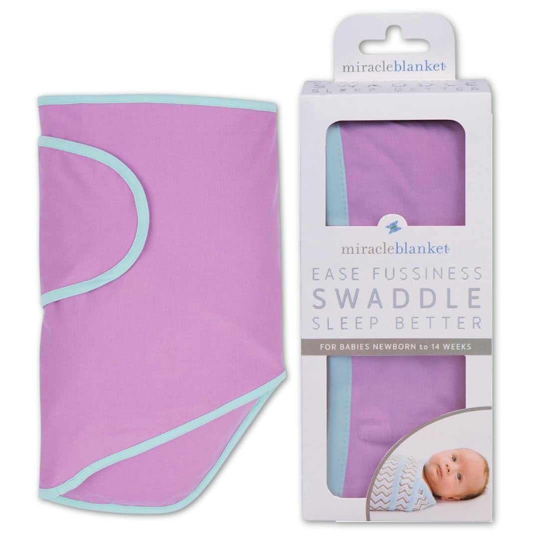 Miracle Blanket Swaddle Wrap - Boy, Girl, or Neutral Receiving Baby Blanket - Soft, Wearable ...