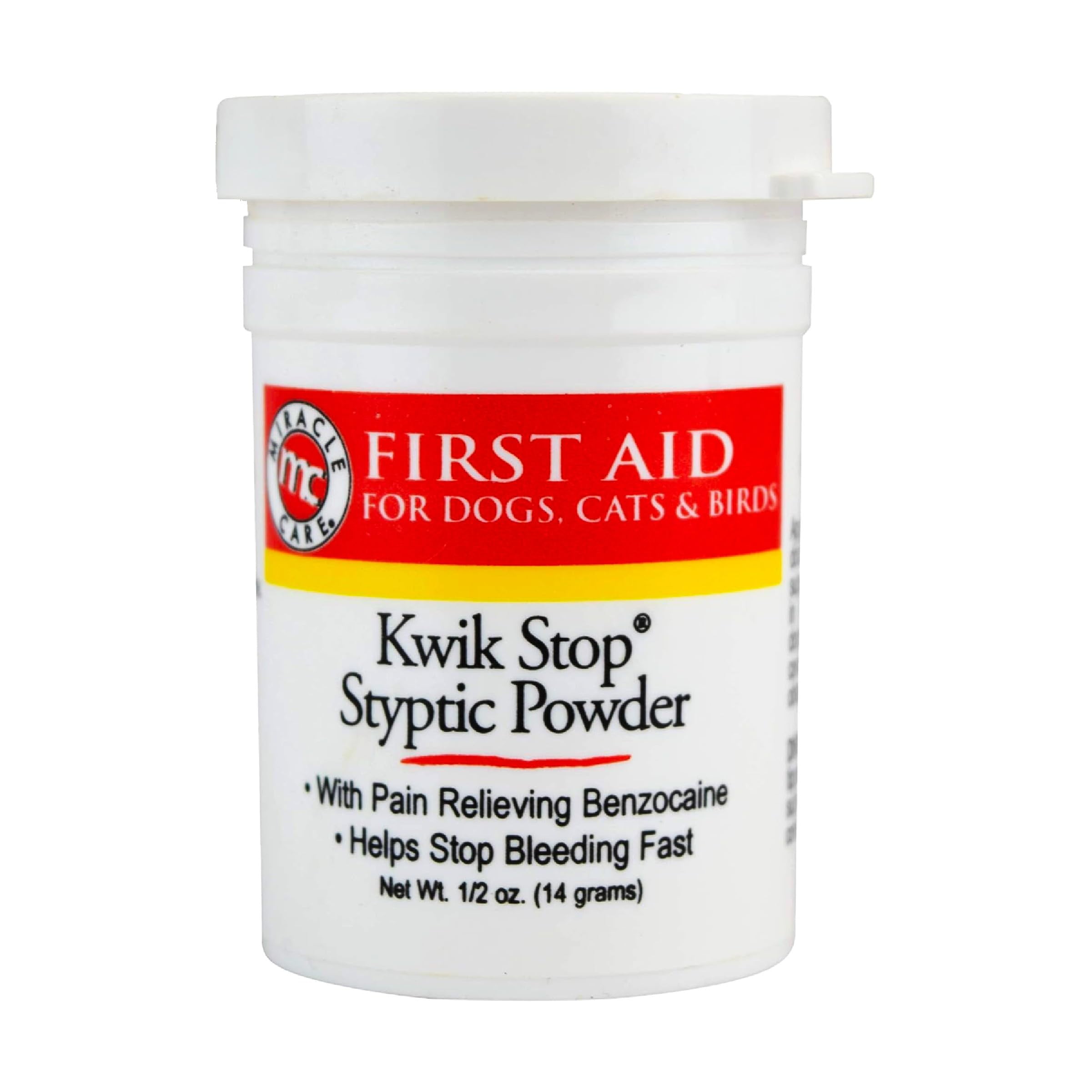 Miracle Care Kwik Stop YYF14 Styptic Powder For Dogs, Cats, and Birds ...