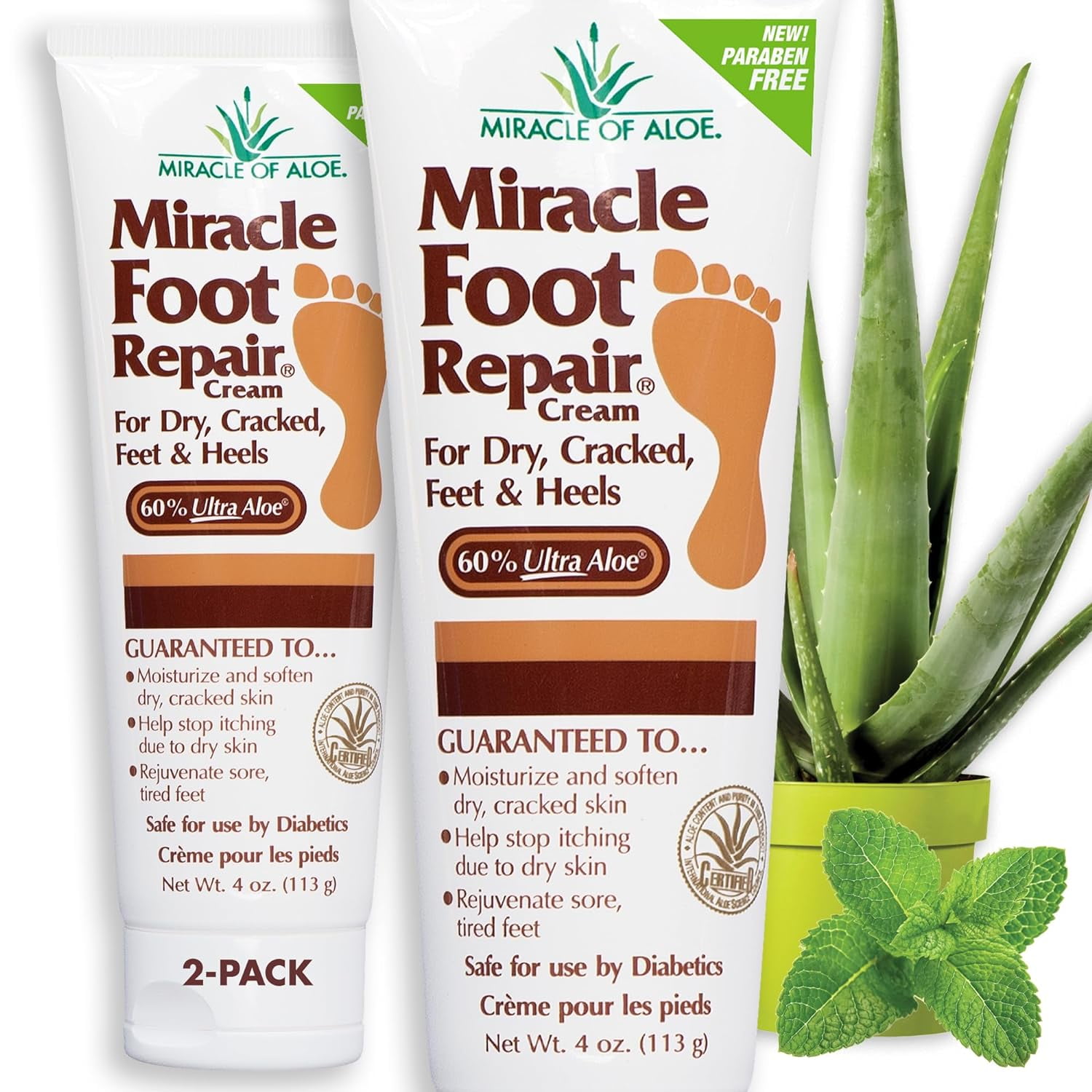 Miracle Foot Repair Cream, 4 oz Repairs Dry Cracked Heels and Feet ...