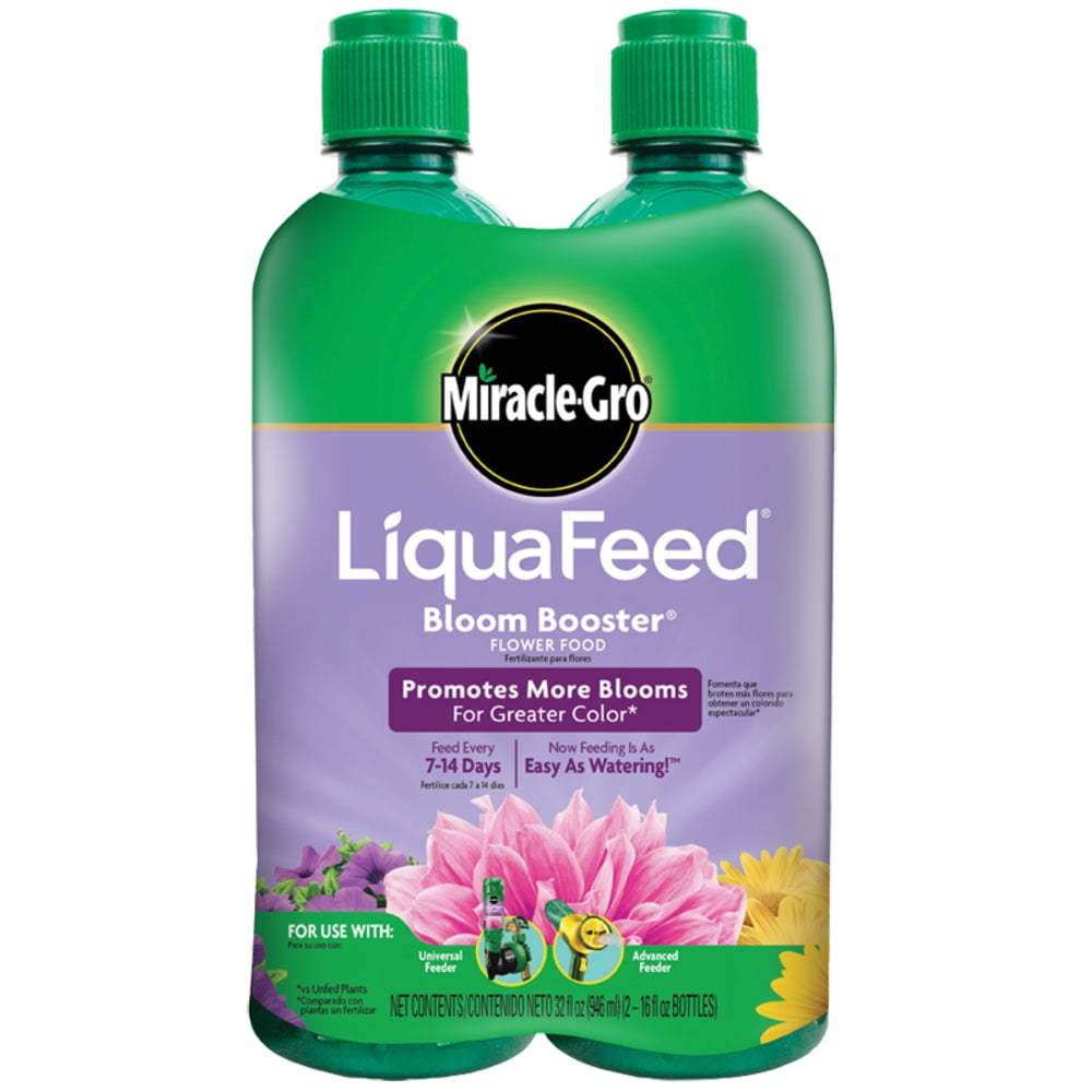 Miracle-Gro LiquaFeed Bloom Booster Flower Food Fertilizer, Liquid ...