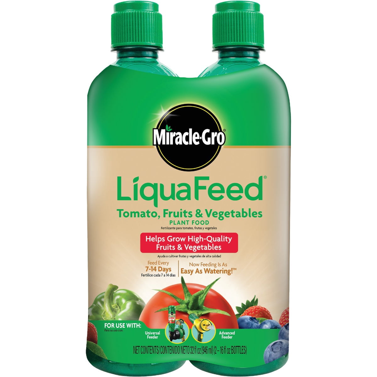 Miracle Gro 1004402 16 Oz LiquaFeed Tomato Fruit & Vegetable Plant Food ...