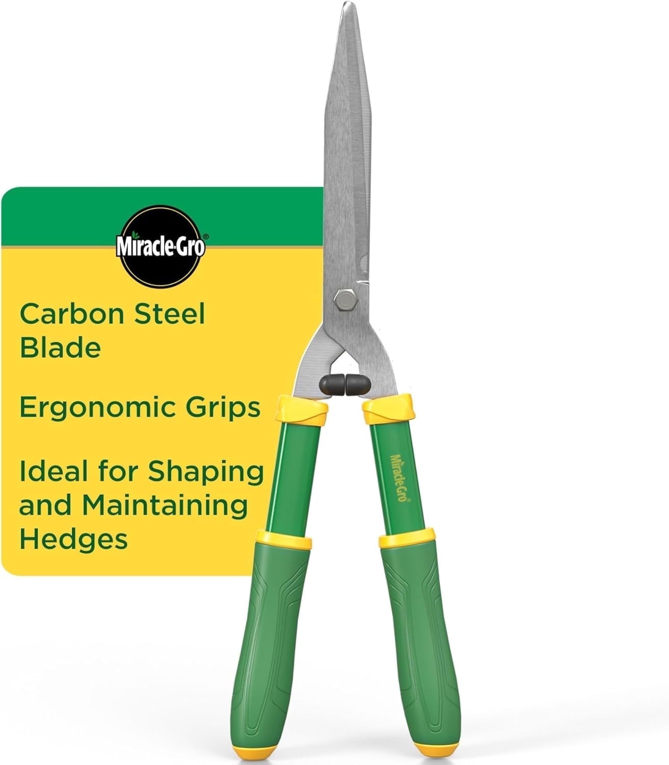 Miracle-Gro, Hedge Shears, 21" Carbon Steel Blades, Comfort Grip ...