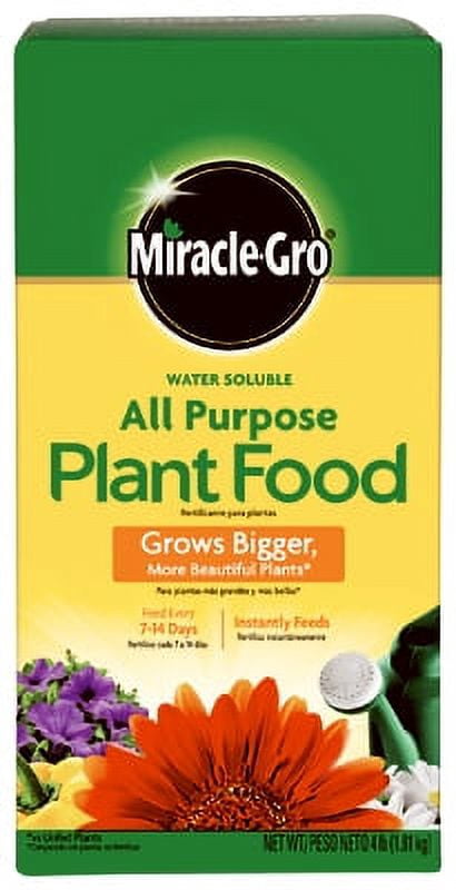 Miracle Gro 4 LB 24-8-16 Water Soluble All Purpose Plant Food Instantl ...