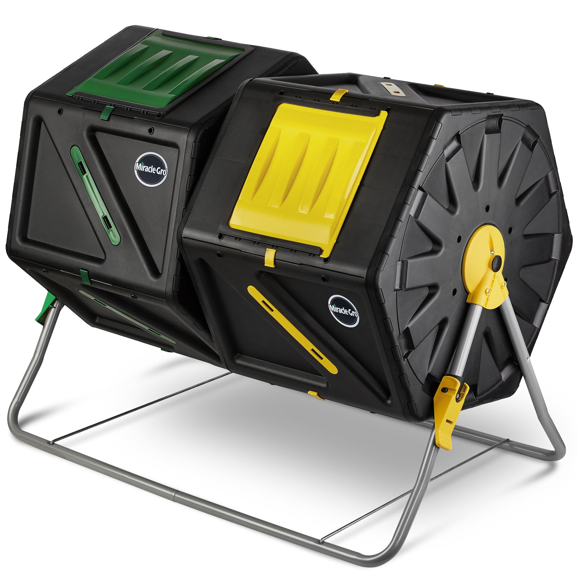 Miracle-Gro - 55 gal Dual Chamber Tumbling Composter - Walmart.com