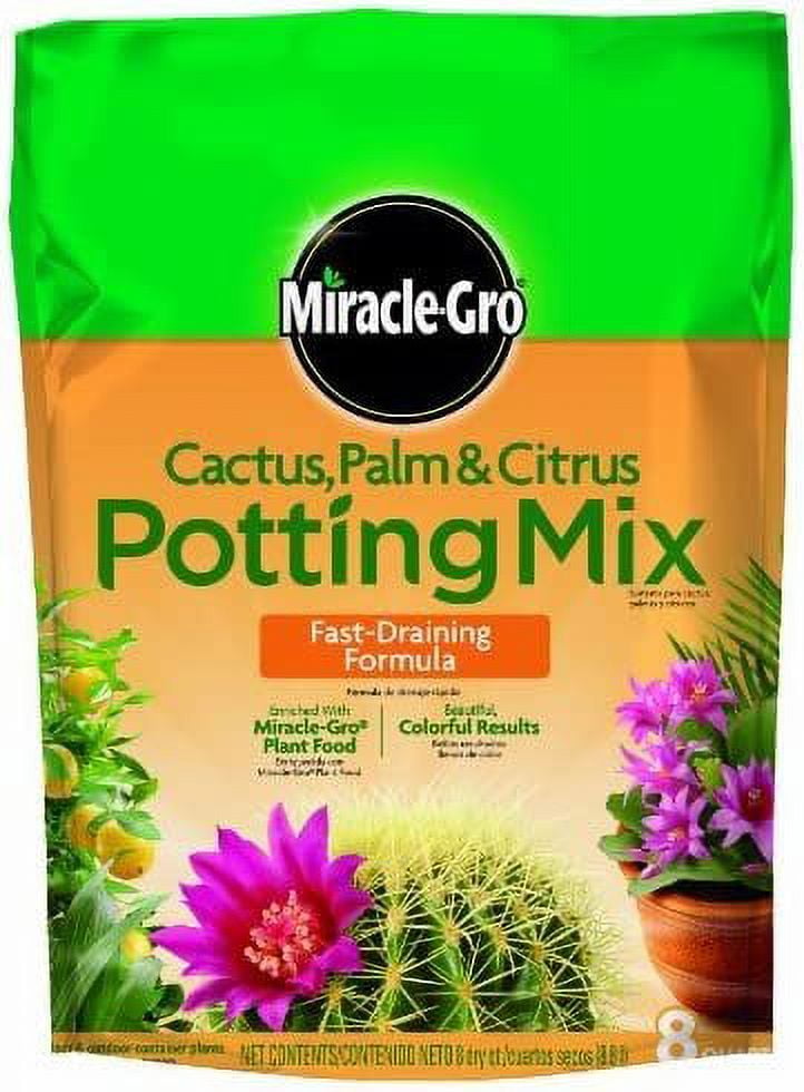 Miracle-Gro 72078500 Potting Mix Fertilizers, 8 Quarts - Walmart.com
