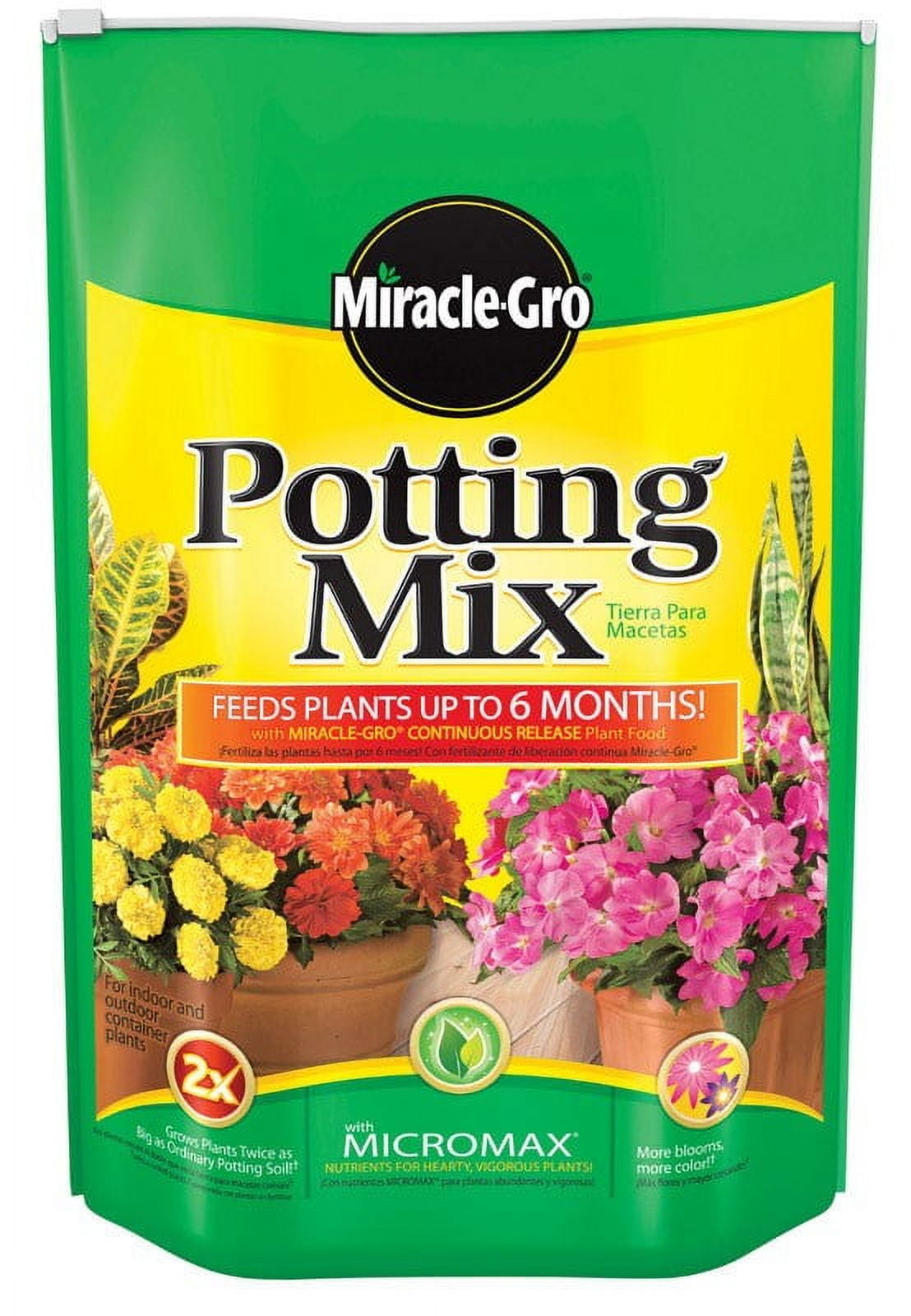 Hyponex Miracle-Gro Organic Potting Mix Soil, 16 qt - Walmart.com