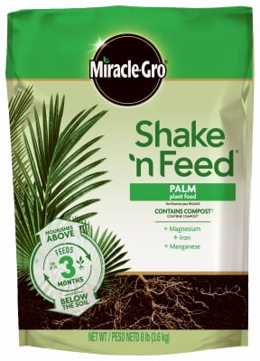 Miracle-Gro 8 LB 8-8-8 Shake 'N Feed Palm Food Contains Magnesium Iron ...