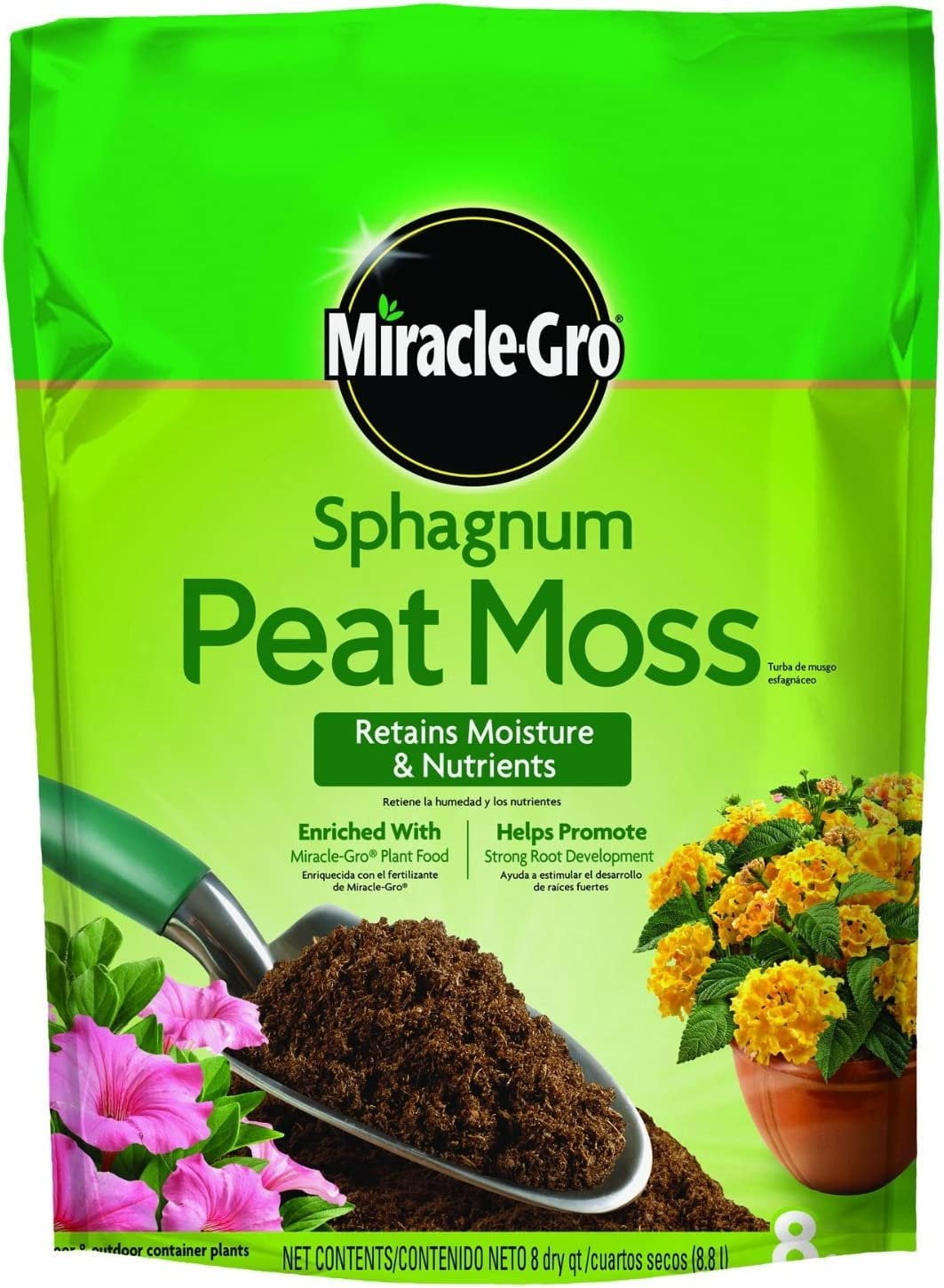 Scotts Miracle Gro Sphagnum Peat Moss Soil, 8 qt - Walmart.com
