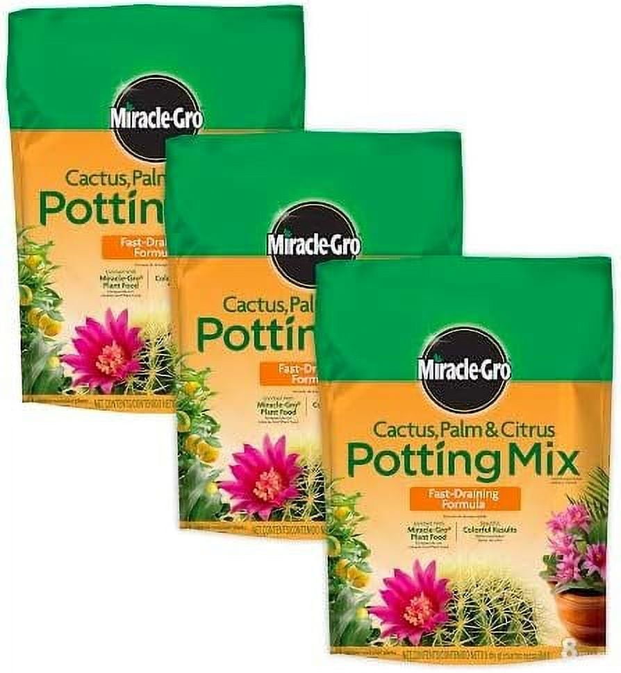 Miracle-Gro Cactus, Palm & Citrus Potting Mix, 8 qt. 3-Pack - Walmart.com