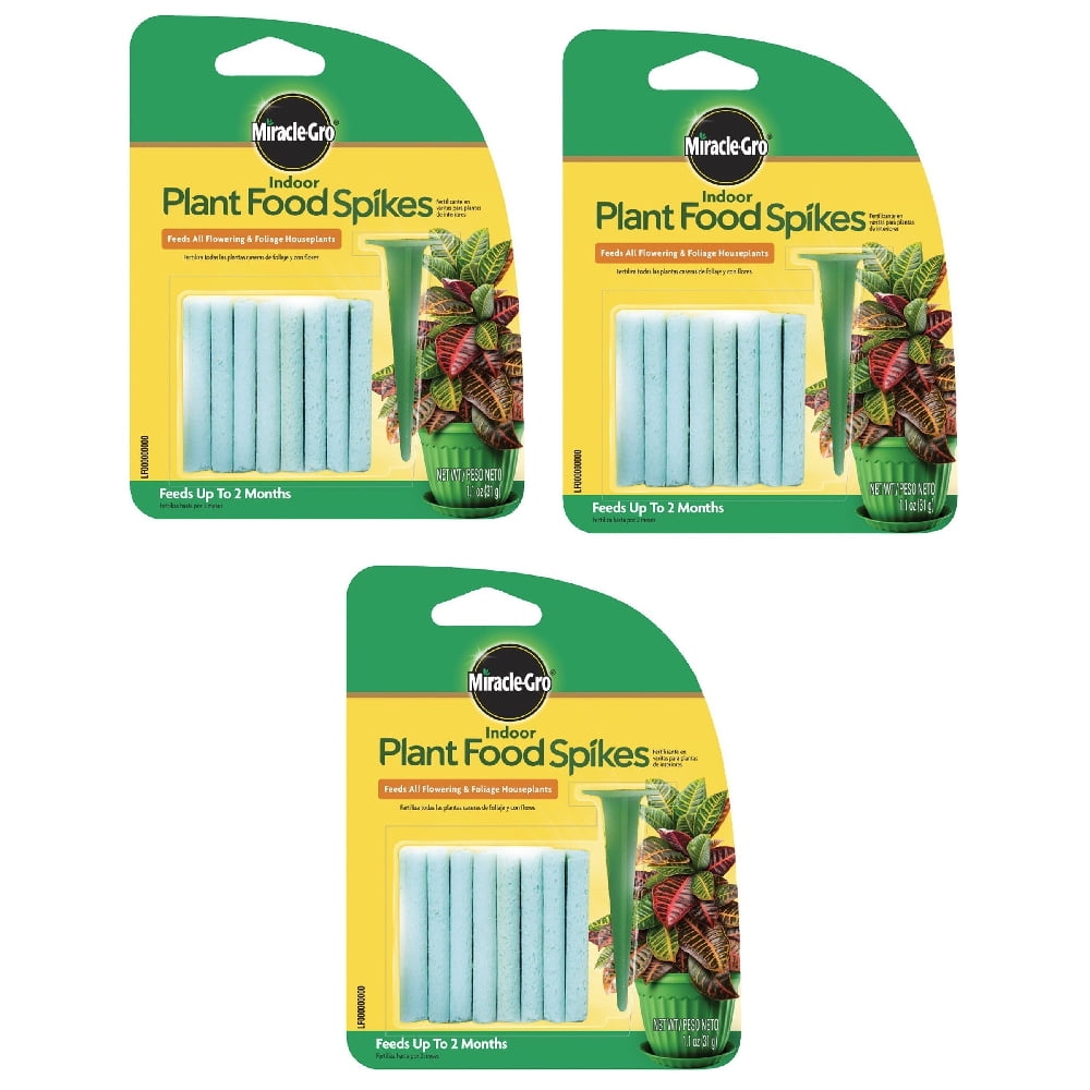 Miracle Gro Indoor Plant Food Spikes Fertilizer Continuous Feeding 24 ...