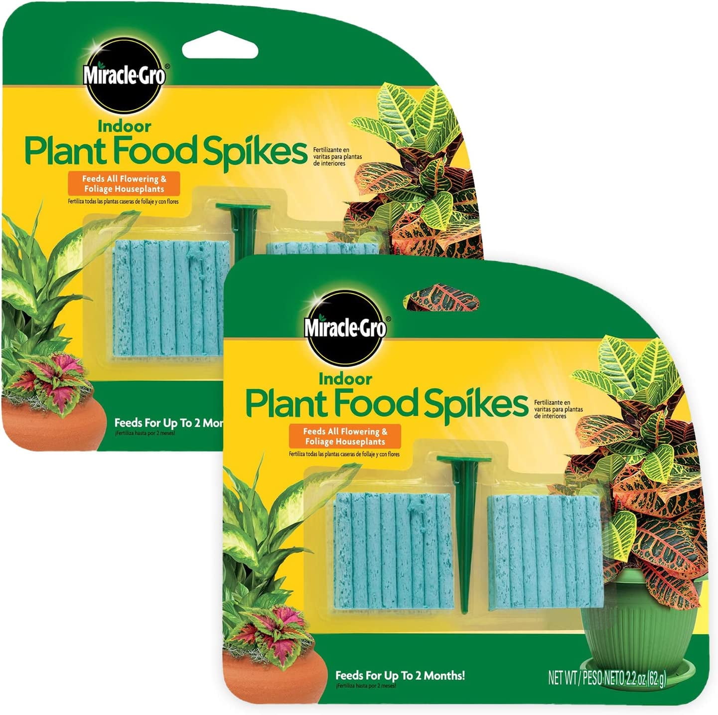 Miracle-Gro Indoor Plant Food Spikes, Includes 48 Spikes - Continuous ...