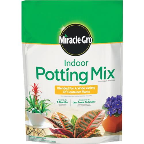 Miracle-Gro Indoor Potting Soil Mix 6QT, Each - Walmart.com