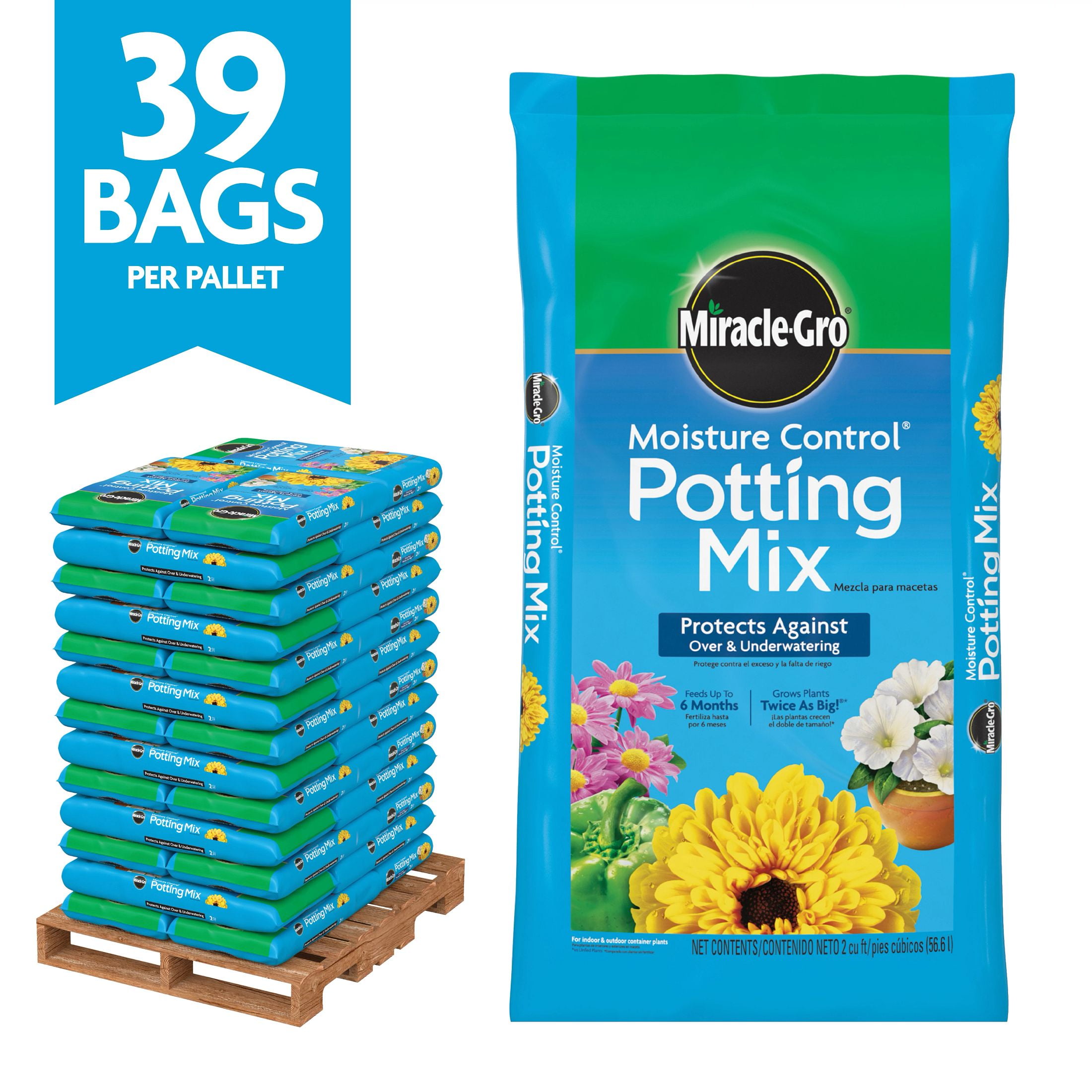 Miracle-Gro Moisture Control Potting Mix Bulk Pallet, For Container ...