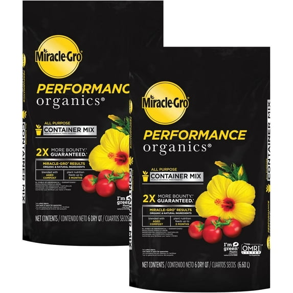 Miracle-Gro Organic Container Mix, All Purpose Soil for Vegetables ...