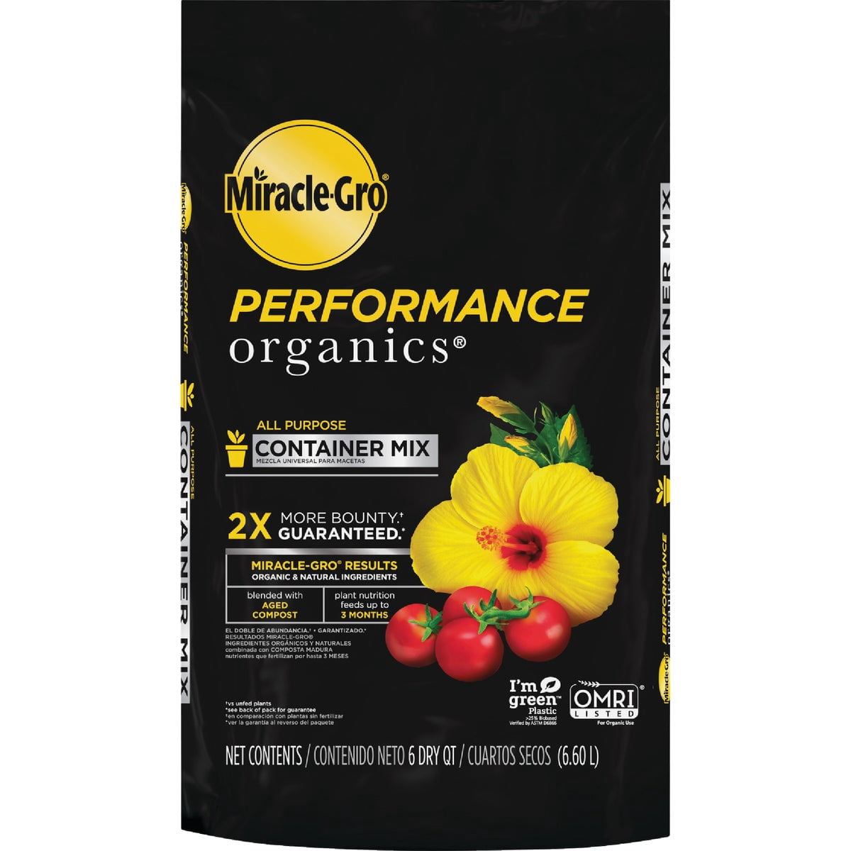 Miracle-Gro Organic Container Mix, All Purpose Soil for Vegetables ...