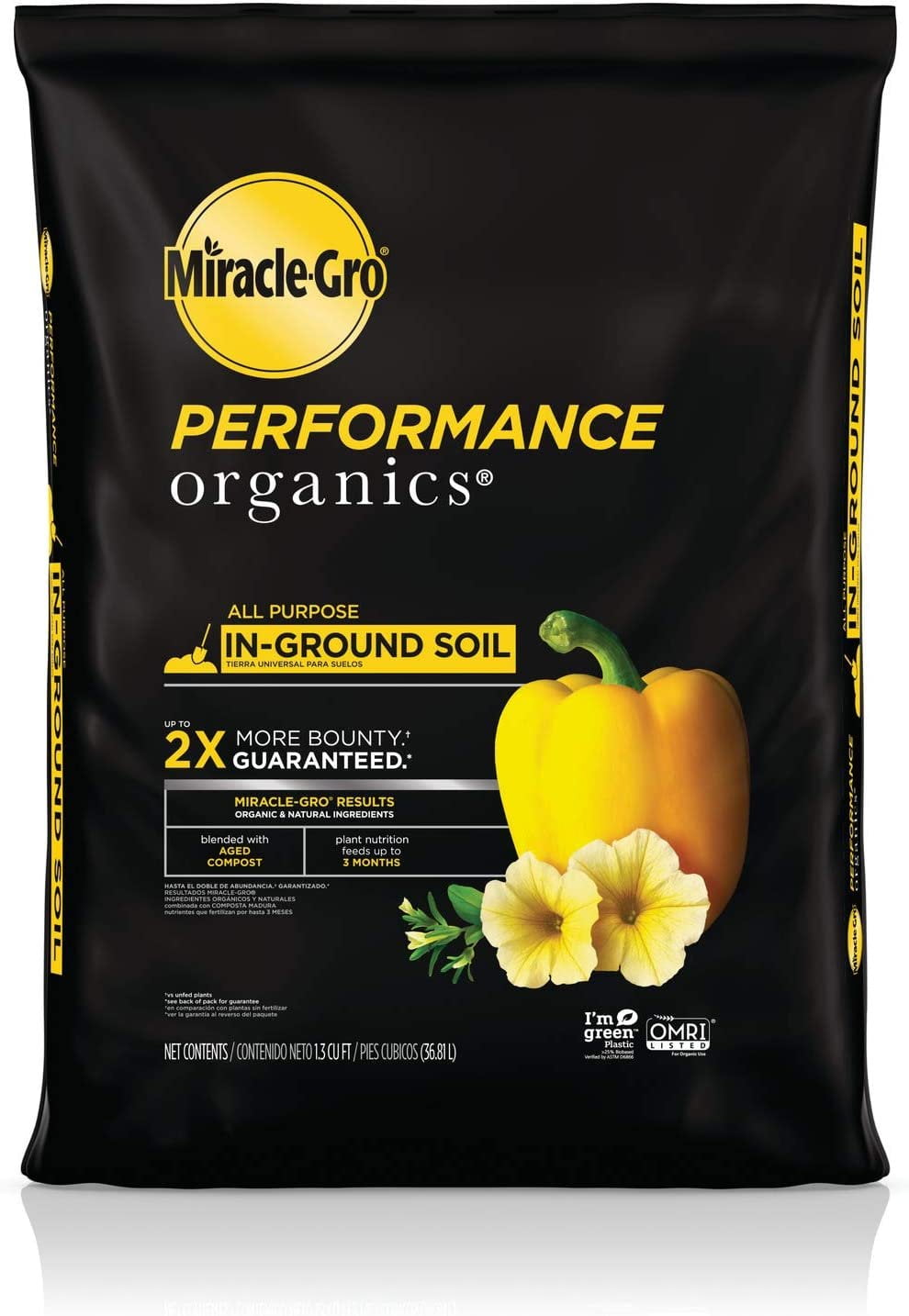Miracle-Gro Organic Soil for Garden Plants & Outdoors - All Purpose In ...