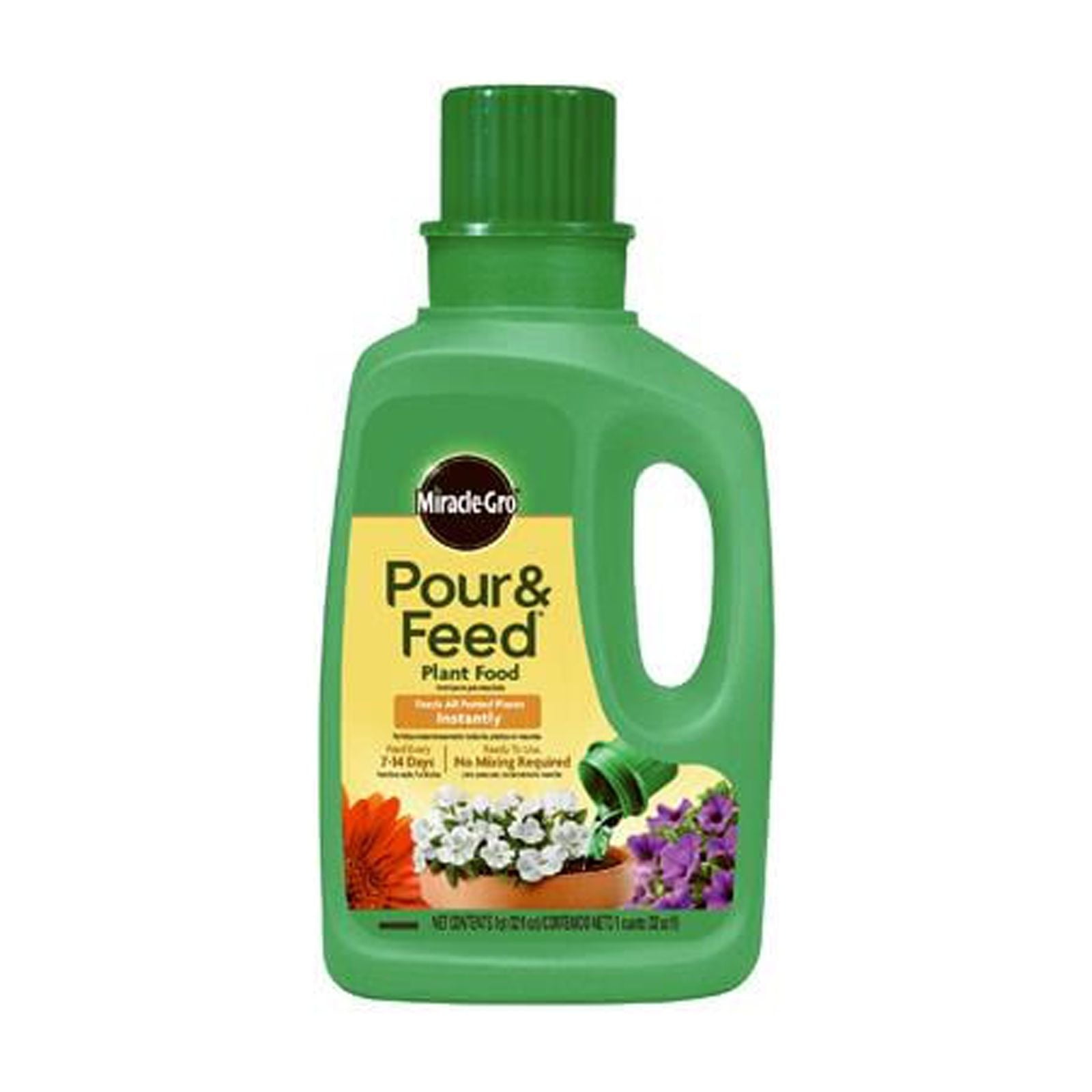 Miracle-Gro Pour & Feed Liquid Fertilizer Plant Food 32 oz. - Walmart.com