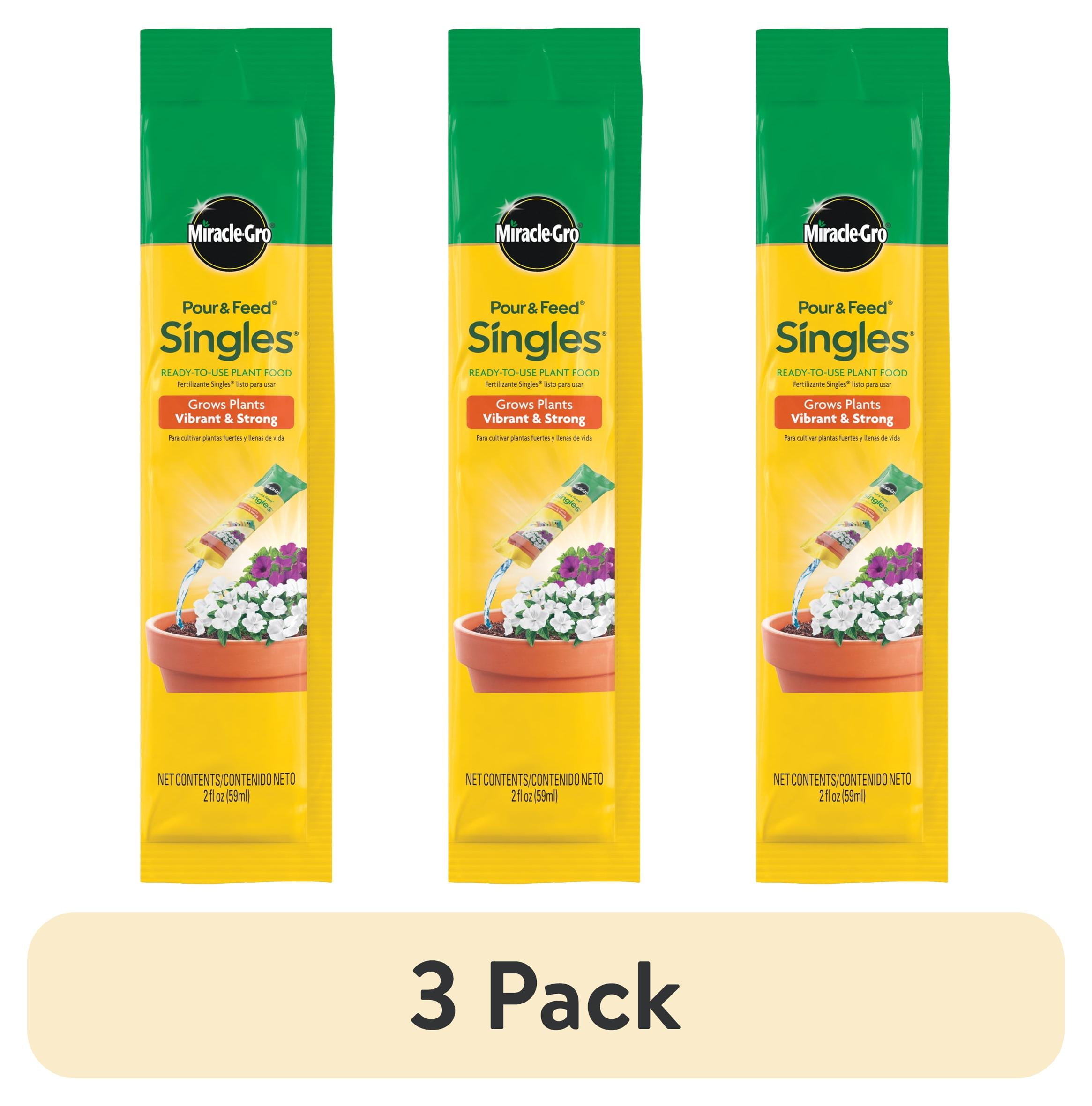 (3 pack) Miracle-Gro Pour & Feed Singles Liquid RTU Plant Food ...