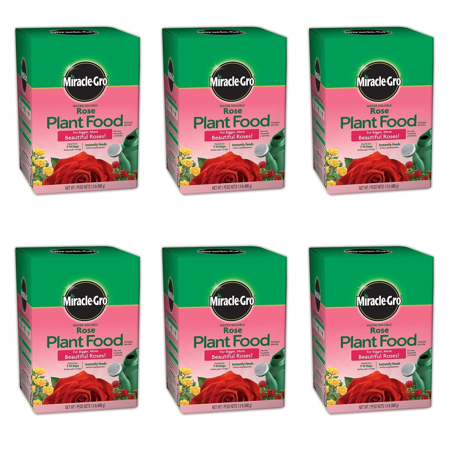 Miracle-Gro Rose Plant Food Rose Fertilizer 6 Pack, 1.5 lb - Walmart.com