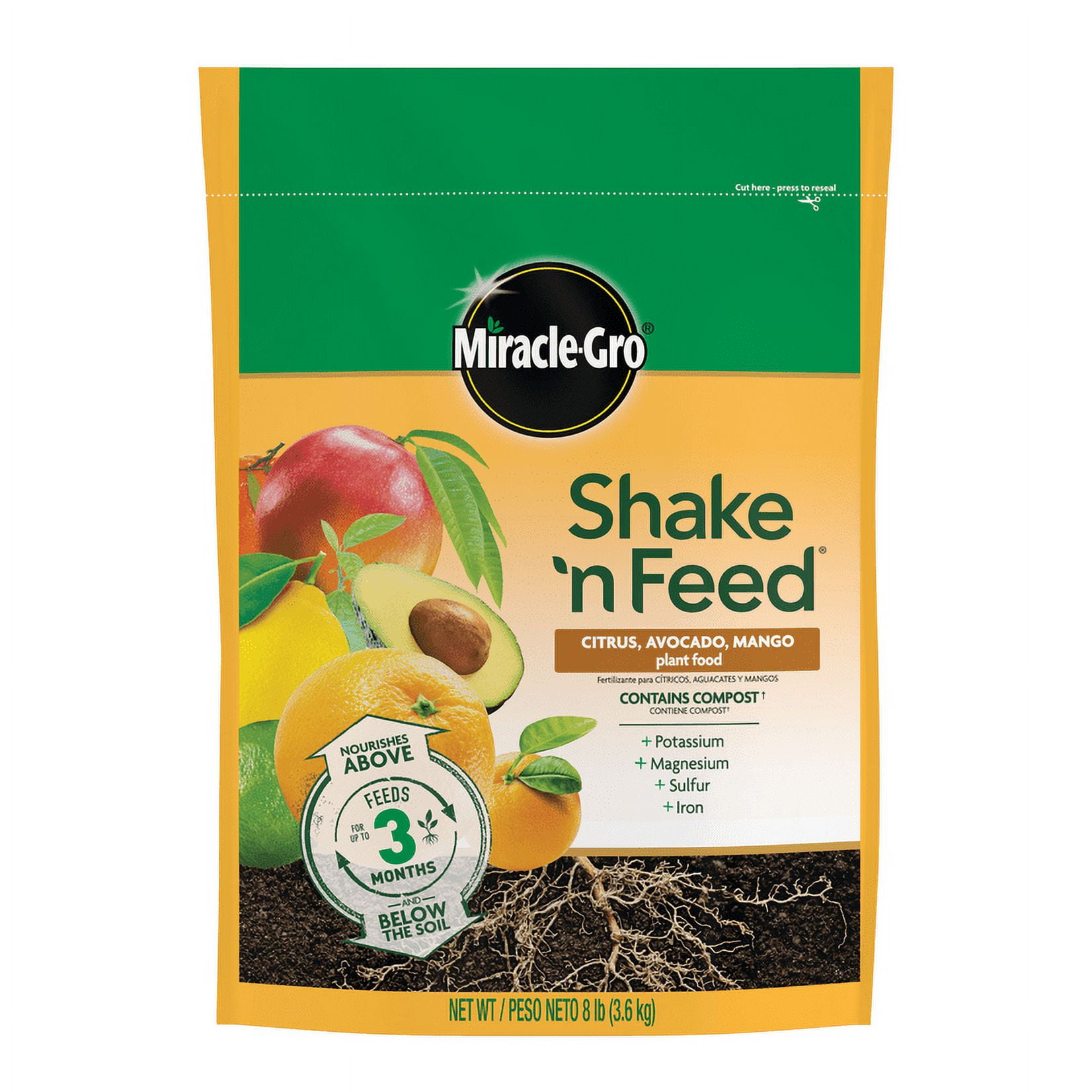 Miracle-Gro Shake 'N Feed Citrus, Avocado, Mango Plant Food, 8 lb ...