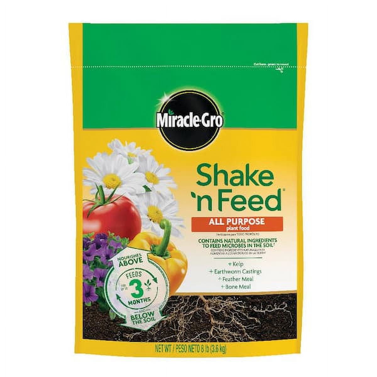 Miracle-Gro Shake 'n Feed All Purpose Plant Food Fertilizer, 8 lbs ...