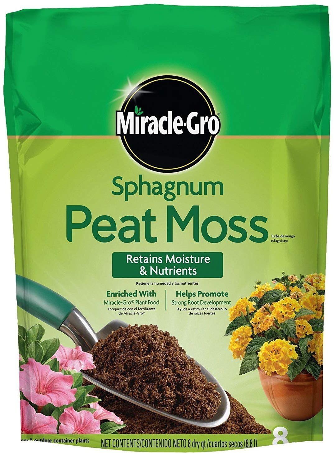 Miracle-Gro Sphagnum Peat Moss, 8-Quart currently ships to select Northeastern & Midwestern ...