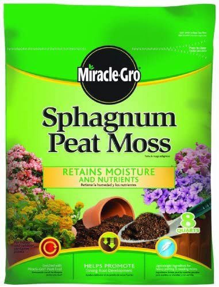 Miracle Gro 8 Qt Sphagnum Peat Moss for Planting 0.19-0.11-0.15 ...