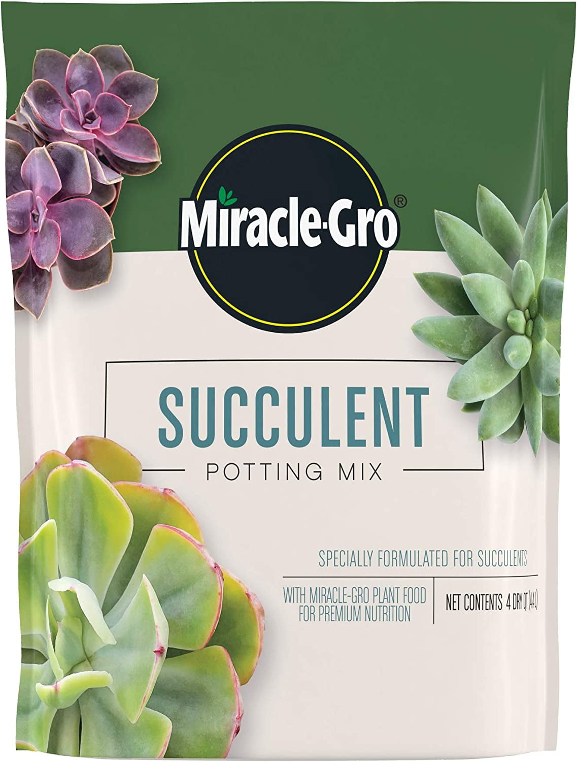 Miracle-Gro Succulent Potting Mix, For Indoor Succulents, Aloe Vera and ...