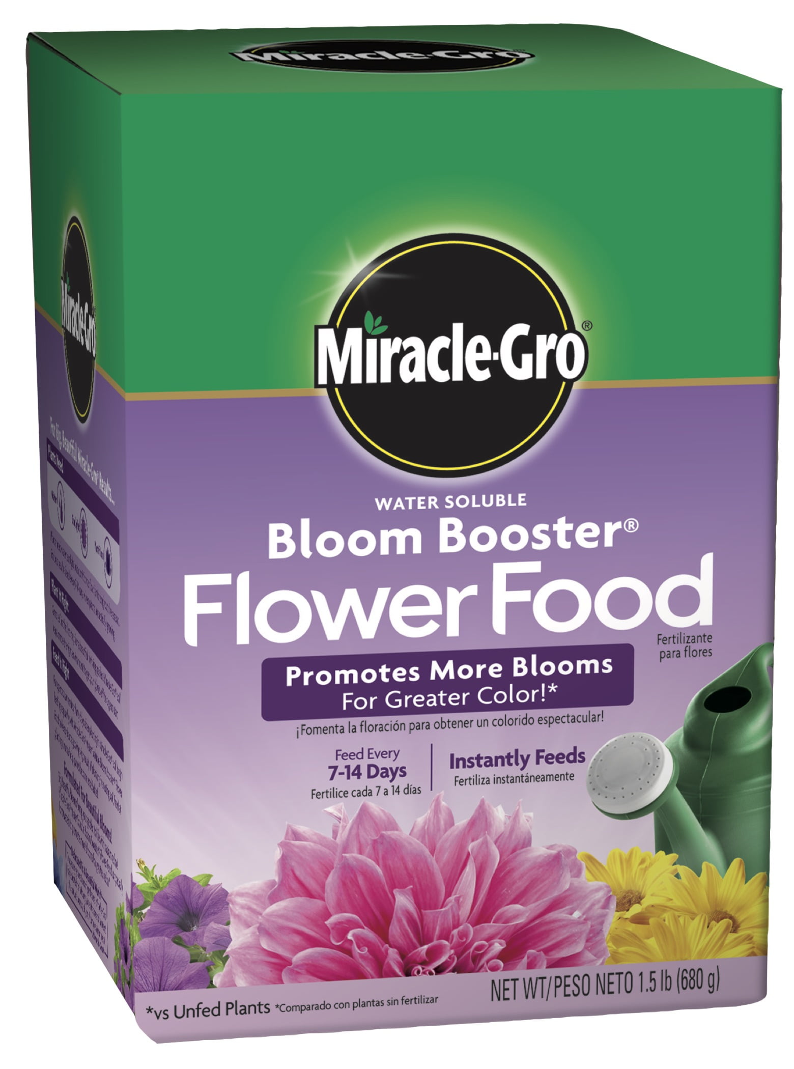 Miracle-Gro Water Soluble Bloom Booster Flower Food, 1.5 lb., For All Plants - Walmart.com
