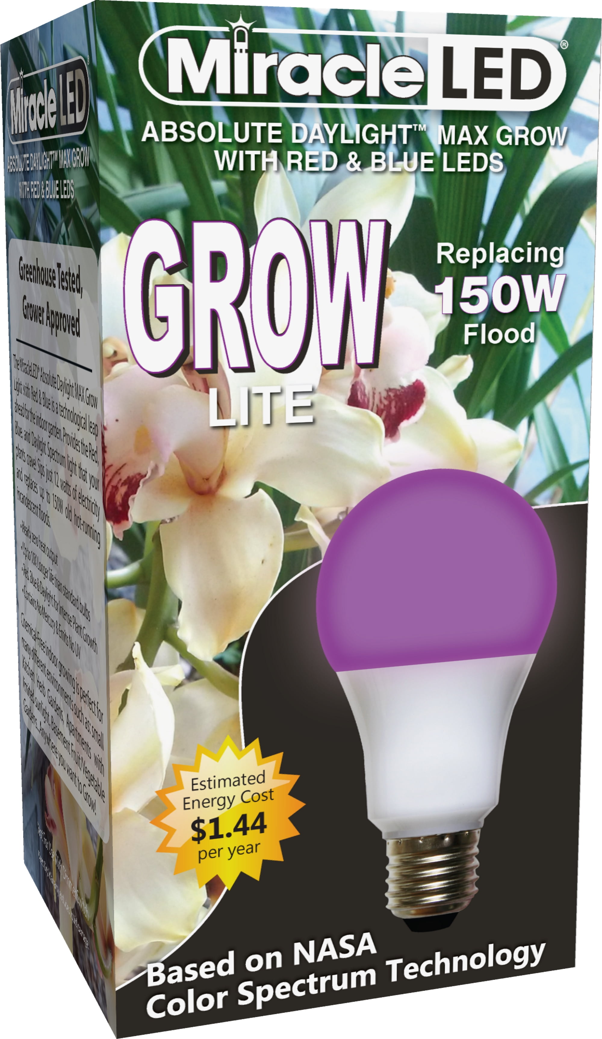 Miracle LED MAX Red & Blue LED Grow Lite Replace 150W - Walmart.com
